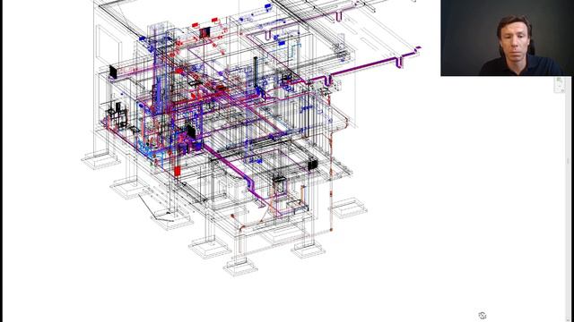 BIM модель дома на этапе сопровождения (все разделы проекта в одной модели)