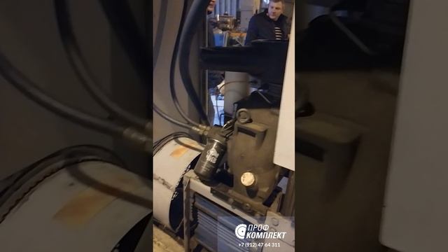 Винтовой компрессор ДЭН-22Ш запуск на складе. - Профкомплект