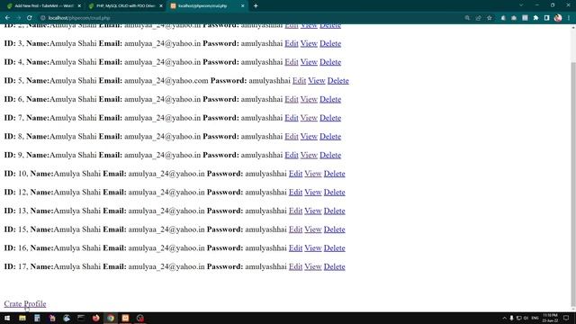 PHP MYSQL CRUD with PDO and minimal HTML & CSS – смотреть онлайн видео от PHP Эксперт в хорошем ...