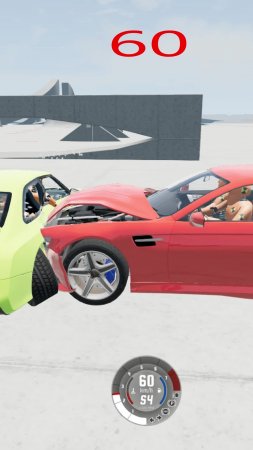 КРАШ ТЕСТ #3.2 - Hirochi eSBR 800 против ETK Kc6t - 60 km/h  #shorts #beamng #beamng_drive
