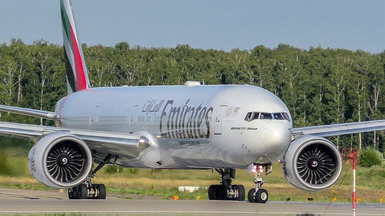 +ATC ▶#Emirates #Boeing 777-36NER A6-EBJ ▶ Москва(DME)✈Дубай(DXB) EK134  #Planespotting (2018)