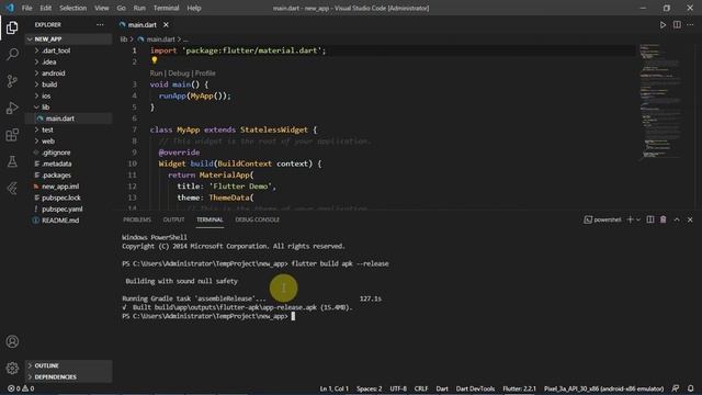 How to generate APK file in Flutter | Visual Studio Code | LATEST ...