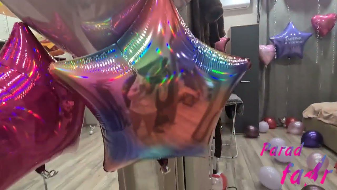 Украшение комнаты воздушными шарами