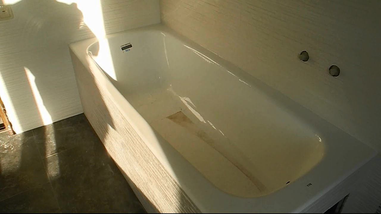 Укладка стильной плитки в ванной ч.35(облицовка.3)