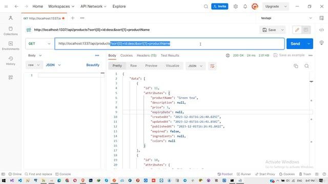 4. Sort & pagination