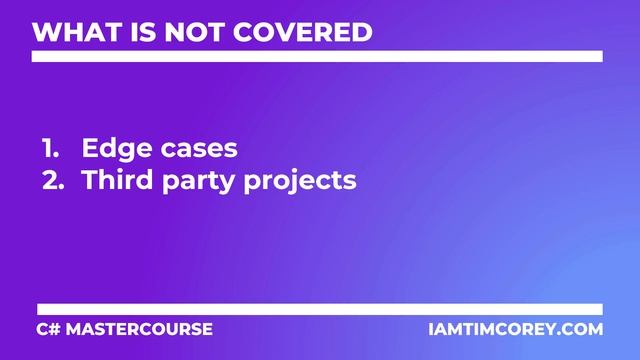 004. What This Course Does Not Cover  337K