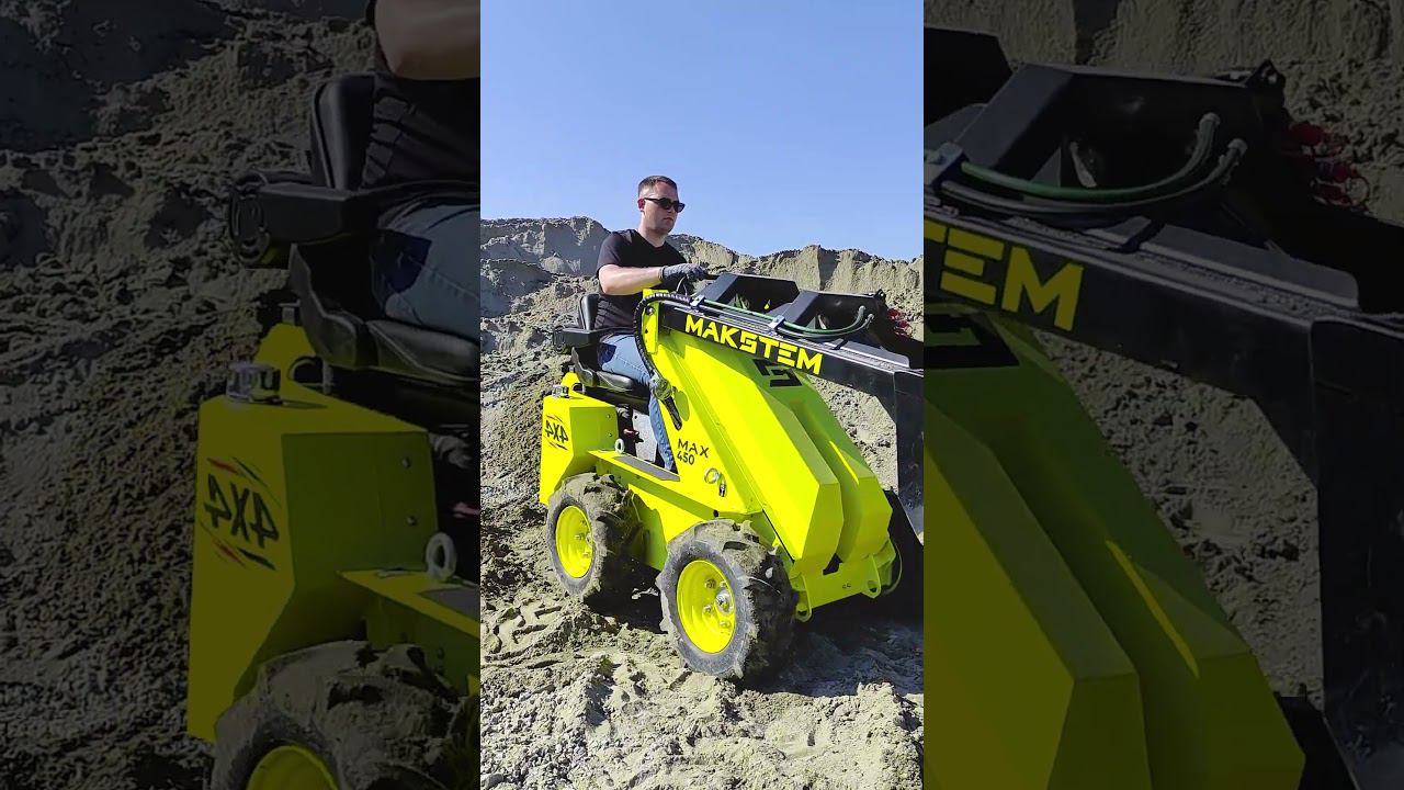 Мини-Погрузчик MAKSTEM ❯ MAX450  ❯ с Двухцилиндровым Двигателем  #минипогрузчик #макстем #обзор
