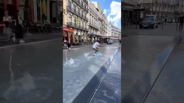 Скимбординг в фонтане (Skimboarding)