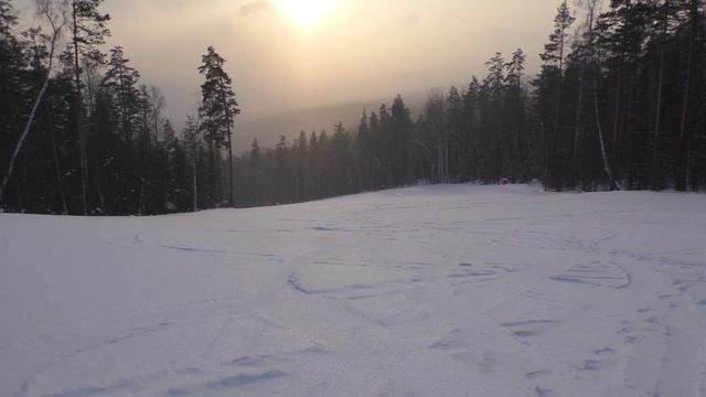 Выходной на лыжной трассе