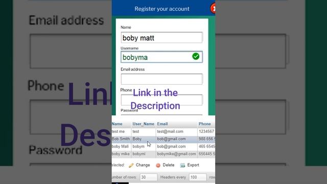 java login and register form with MySQL database