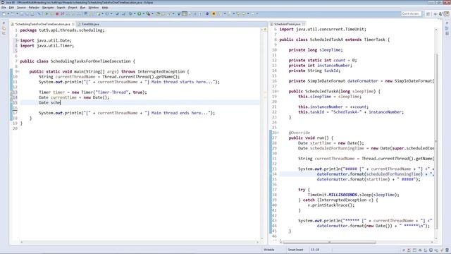 5 Scheduling Tasks For One Time Execution Using Normal Threads API PART ...