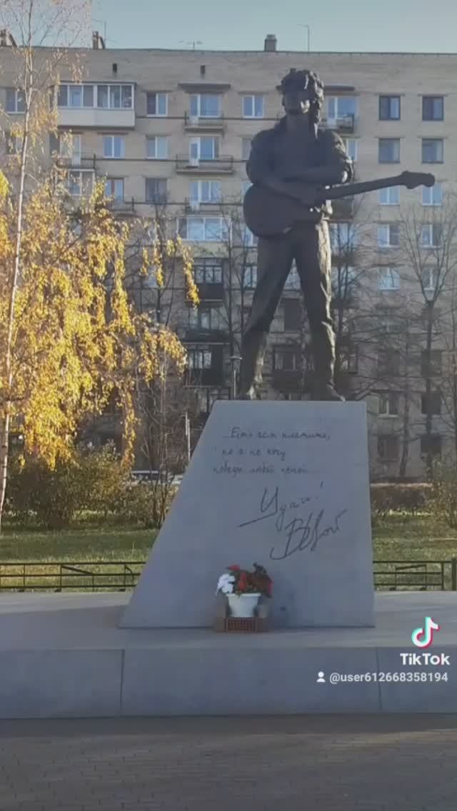 Памятник Цою Виктору Робертовичу.Проспект Ветеранов.Санкт-Петербург.