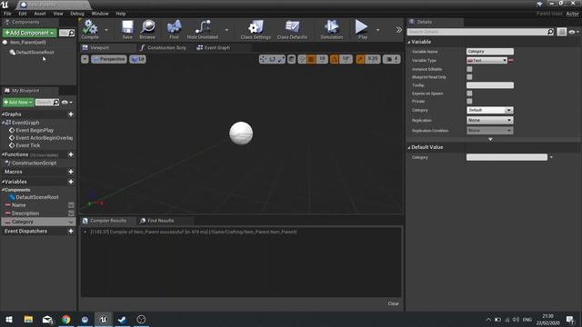 [UE4] - Crafting System Pt.1 - Ingredients