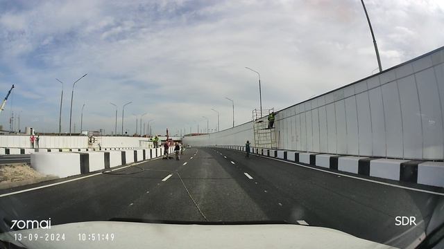 Новомихайловское шоссе от СБВ до шоссе Ракитки. Что же открыто? 13.09.24 4К