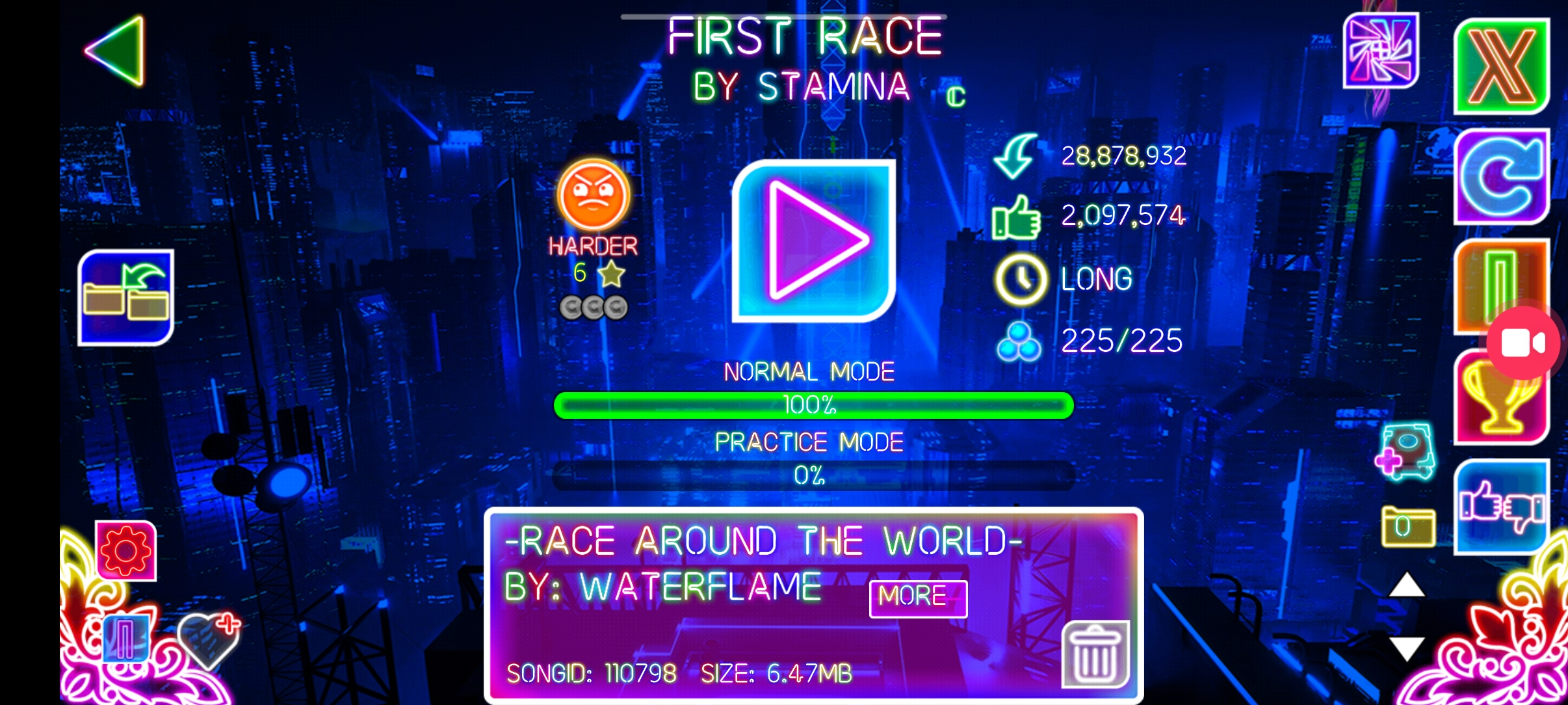 Прохождение уровня first race в geometry dash 2.2