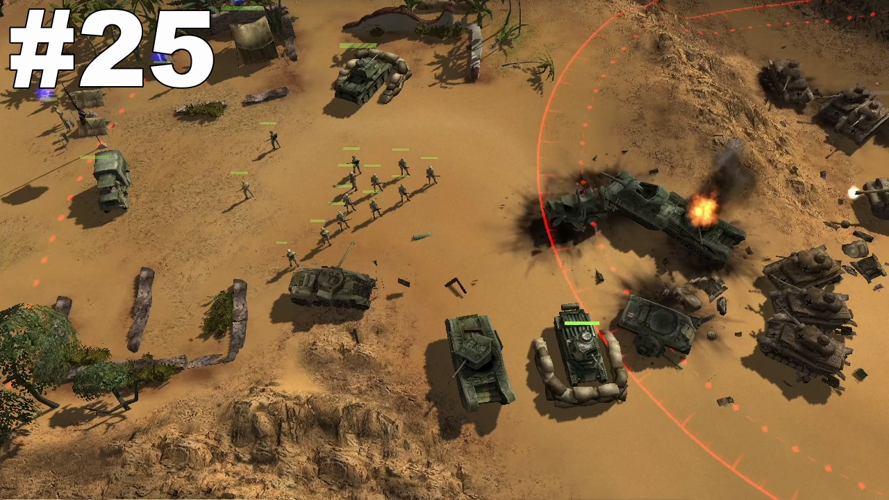 ▶Desert Rats vs. Afrika Korps. Кампания Союзников. Миссия 6: Взлет белого орла. #25