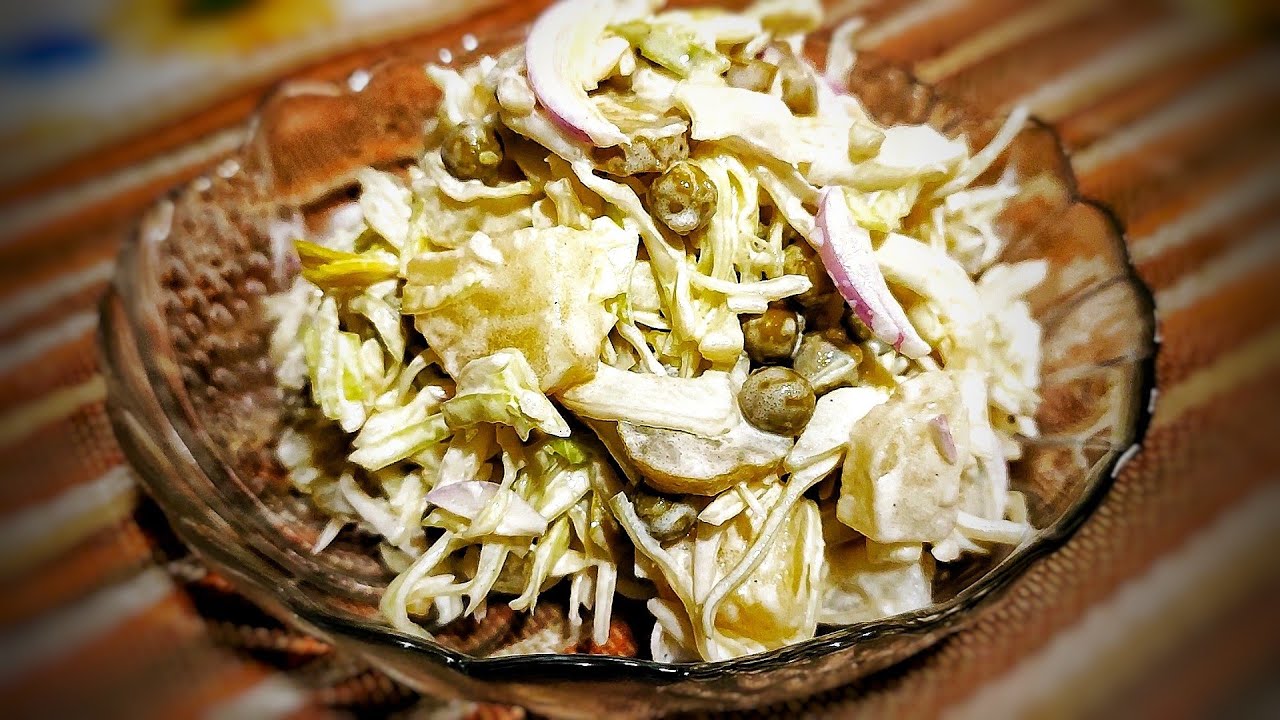 Салат с капустой и картошкой