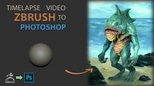 ZBrush to Photoshop Timelapse - 'Murloc' Concept Art