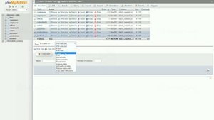 How to drop multiple tables from a database in phpMyAdmin - ServerCake India