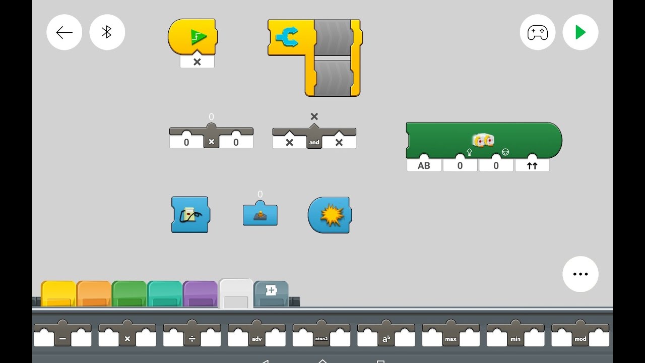 Lego Powered Up #6. Композитные блоки экранного геймпада #2 (Race Car Interface).