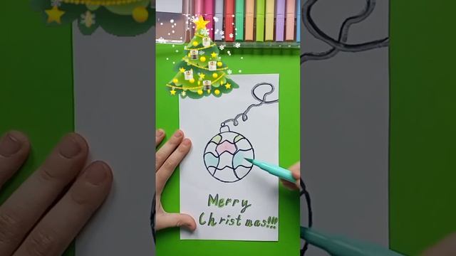 Painting Christmas ornament, Как нарисовать Шар, шарик, DIY #creative #christmas #satisfaing #2023