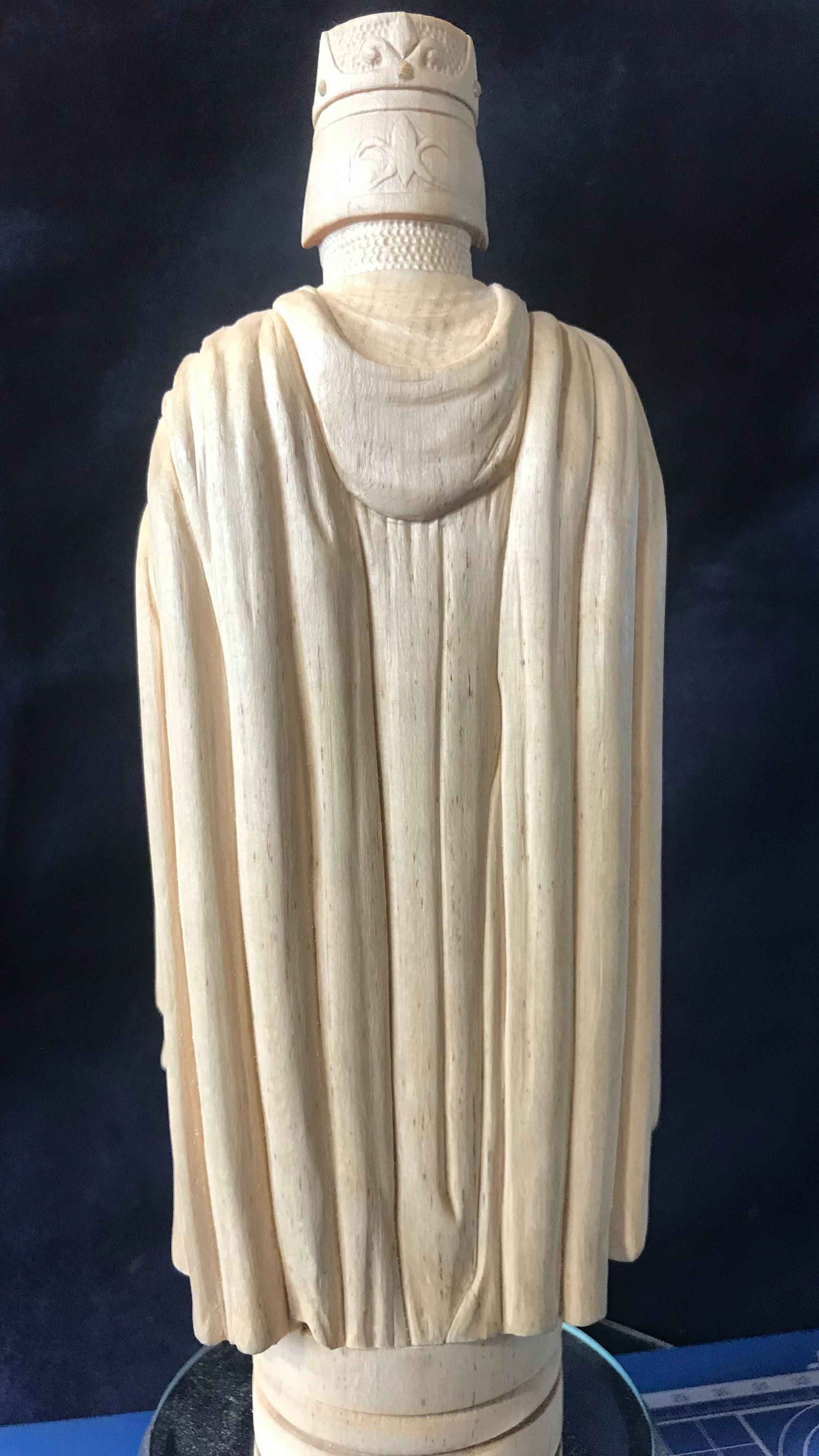 Резьба шахматного короля 2 часть  (детализация и обзор инструмента для резьбы)