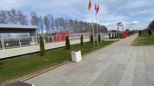 Станция Ржевский мемориал. Паровоз Э-785-51 СССР. Рельсовый автобус РА1-0077
