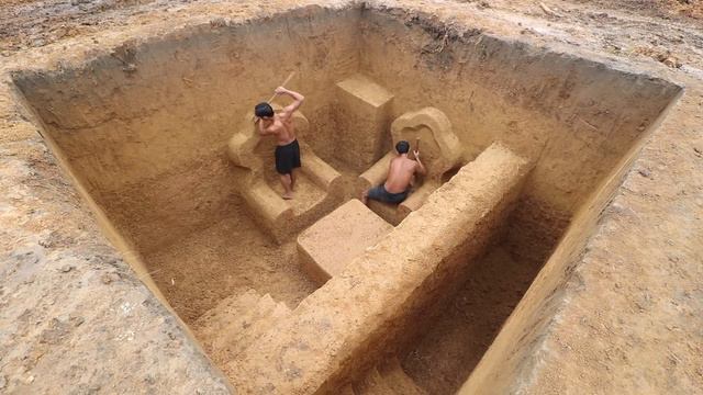 Водная горка с подземным бассейном 1080p