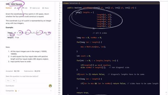 LeetCode 593 | Valid Square | Java | Math – смотреть онлайн видео от Java Мастерство Ремесла в ...