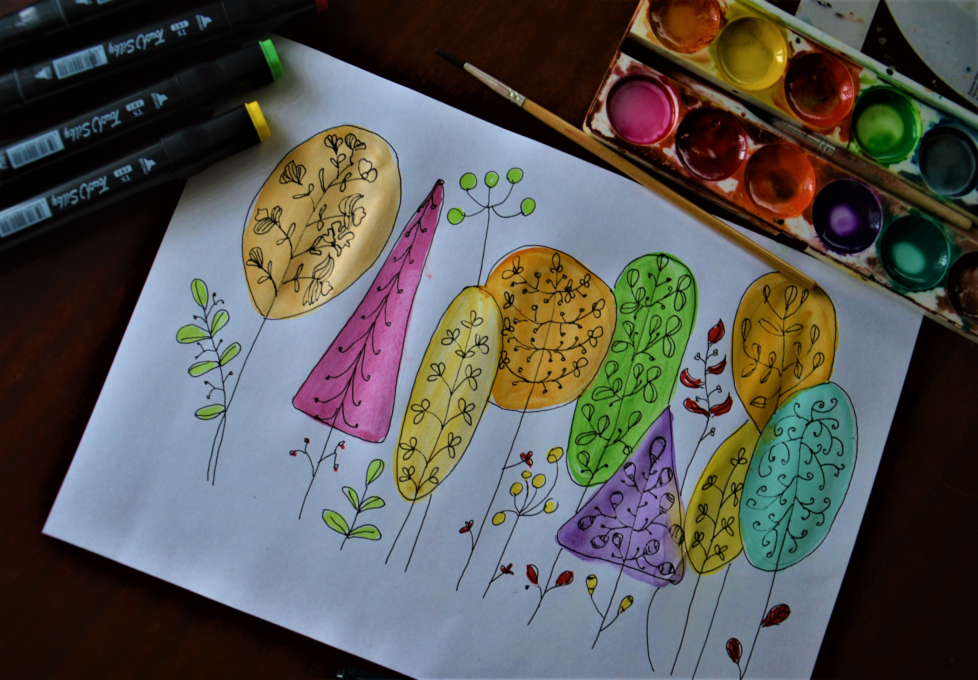 Рисунок акварелью