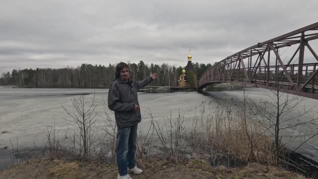 Вело-поездка к храму Андрея Первозданного на реке Вуокса апрель 2024