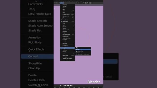 как сделать из grease pencil геометрию и придать интересную стилизацию #blender #3d #greasepencil