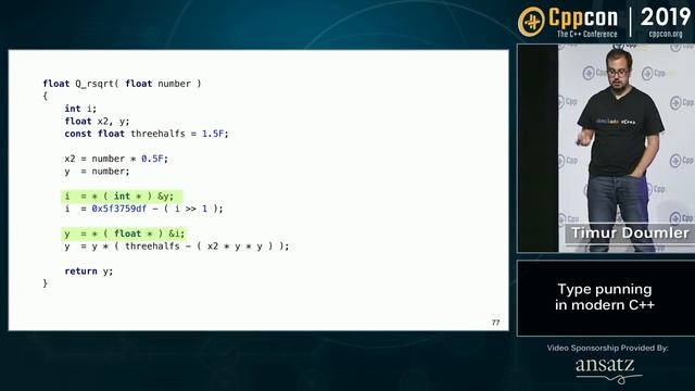 CppCon 2019_ Timur Doumler “Type punning in modern C++”