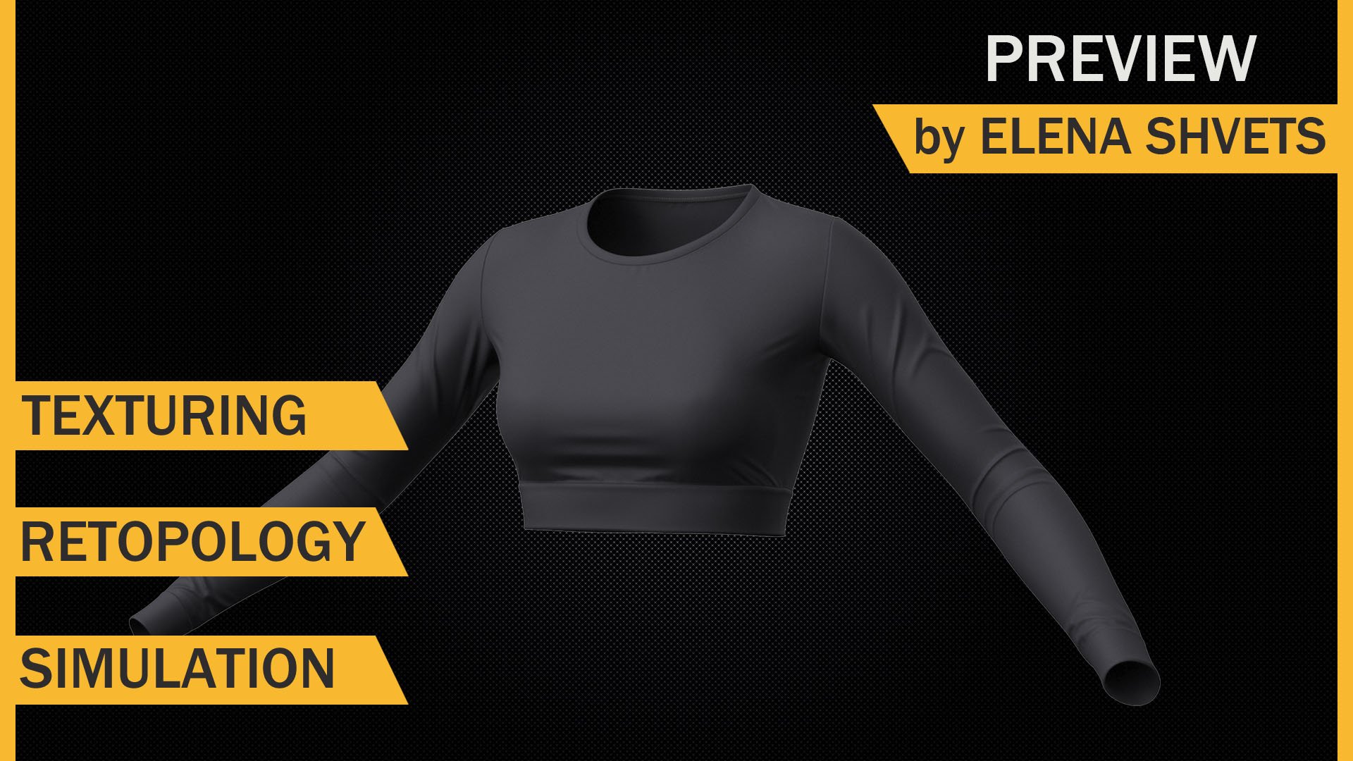 3D модель Спортивный Топ \ 3D Model Sports Top Marvelous Designer Project