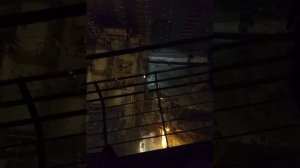 вид с крана ночью