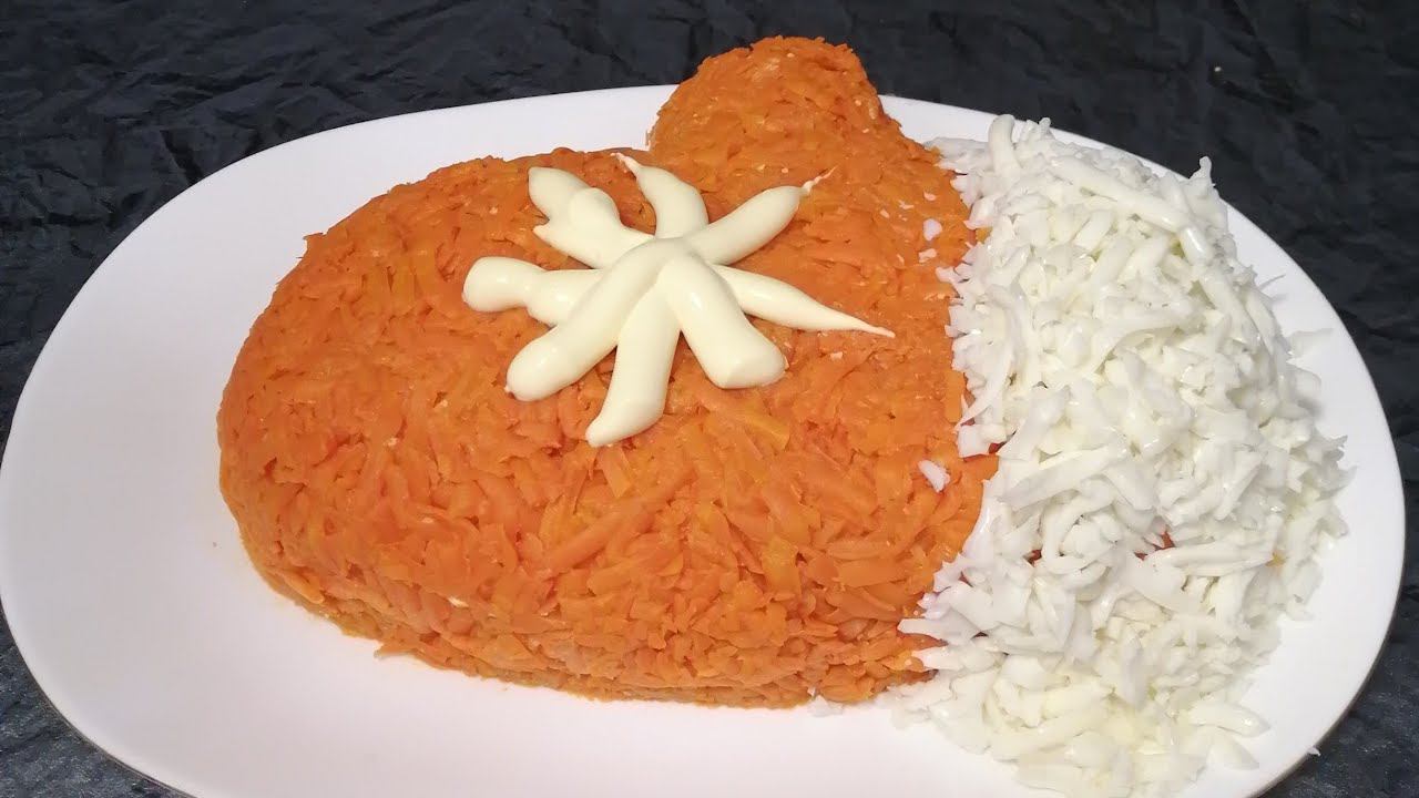 Салат варежка деда мороза.