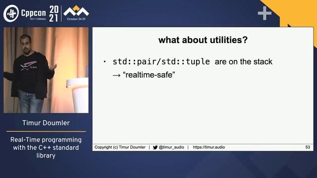 Real-time Programming with the C++ Standard Library - Timur Doumler - CppCon 2021