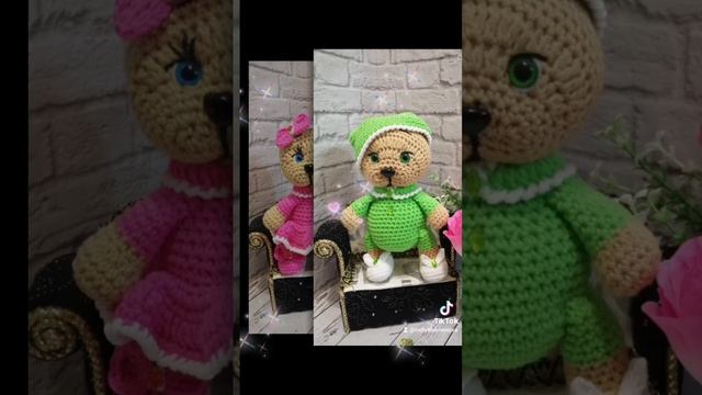 Мишки амигуруми ручной работы 20 см.