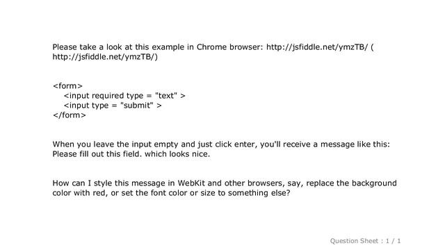 HTML : Styling for input required | in WebKit – смотреть онлайн видео ...