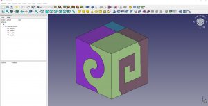FreeCAD - Part radno okruženje - Iseci 3D model, izvezi 2D skice u dxf format