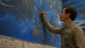 Студия аэрографии AEROGRAFFITI роспись стен бассейна