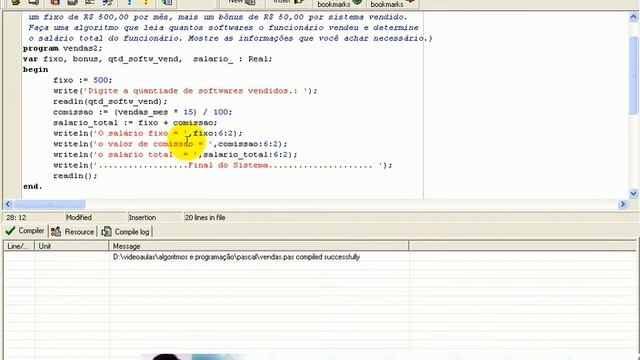 aula 991a -Algoritmos e Logica-programação - Exerc Vendas II ...