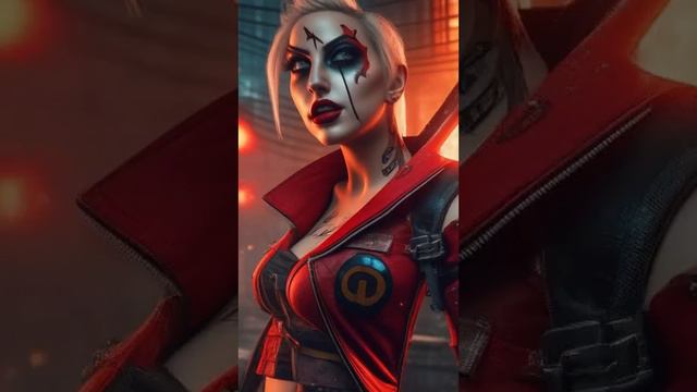 Экспериментирую с нейросетью Кандинский. В стиле Харли квин.