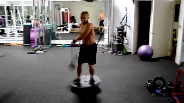 07 FP • Advanced Bosu Ball Exercises- Bosu Swing Ball Core Chops