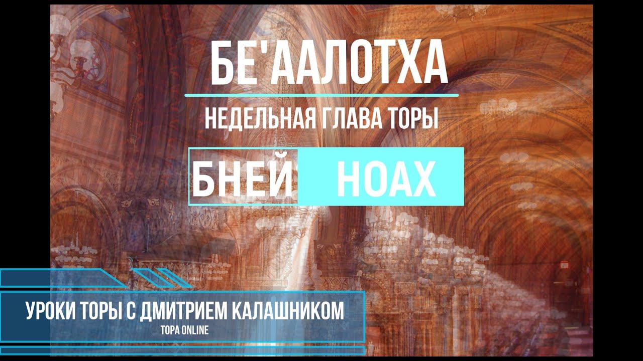 Недельная глава БЕ'ААЛОТХА - уроки ТОРЫ для народов мира от Дмитрия Калашника (Бэаалотха)