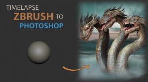 ZBrush to Photoshop Timelapse - 'Hydra' Concept