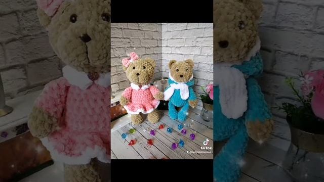 Мишки вязаные ручной работы ???