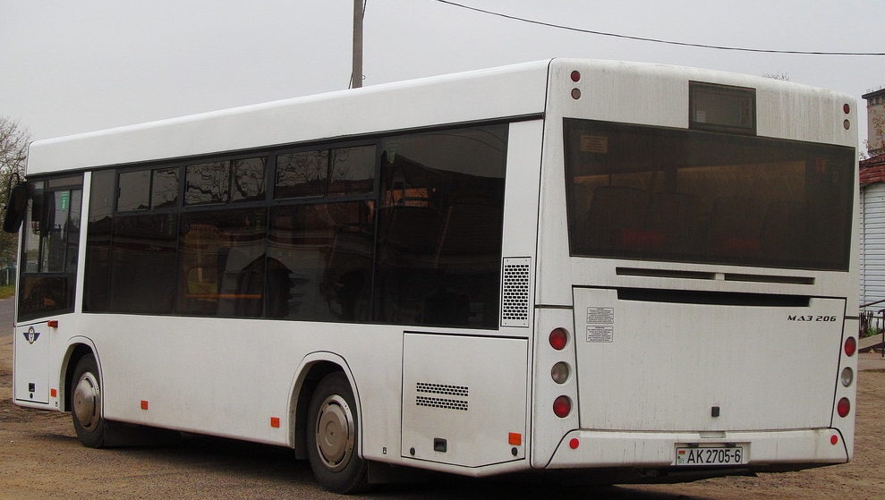 Автобус Круглое МАЗ 206.086 АК 2705-6 Маршрут 1 Автостанция - Ракушево - Автостанция