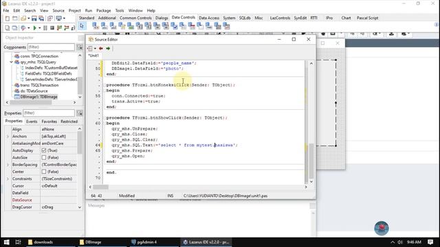 Pemrograman Lazarus & Database PostgreSQL | 6 | DBImage – смотреть онлайн видео от SQL и MySQL ...