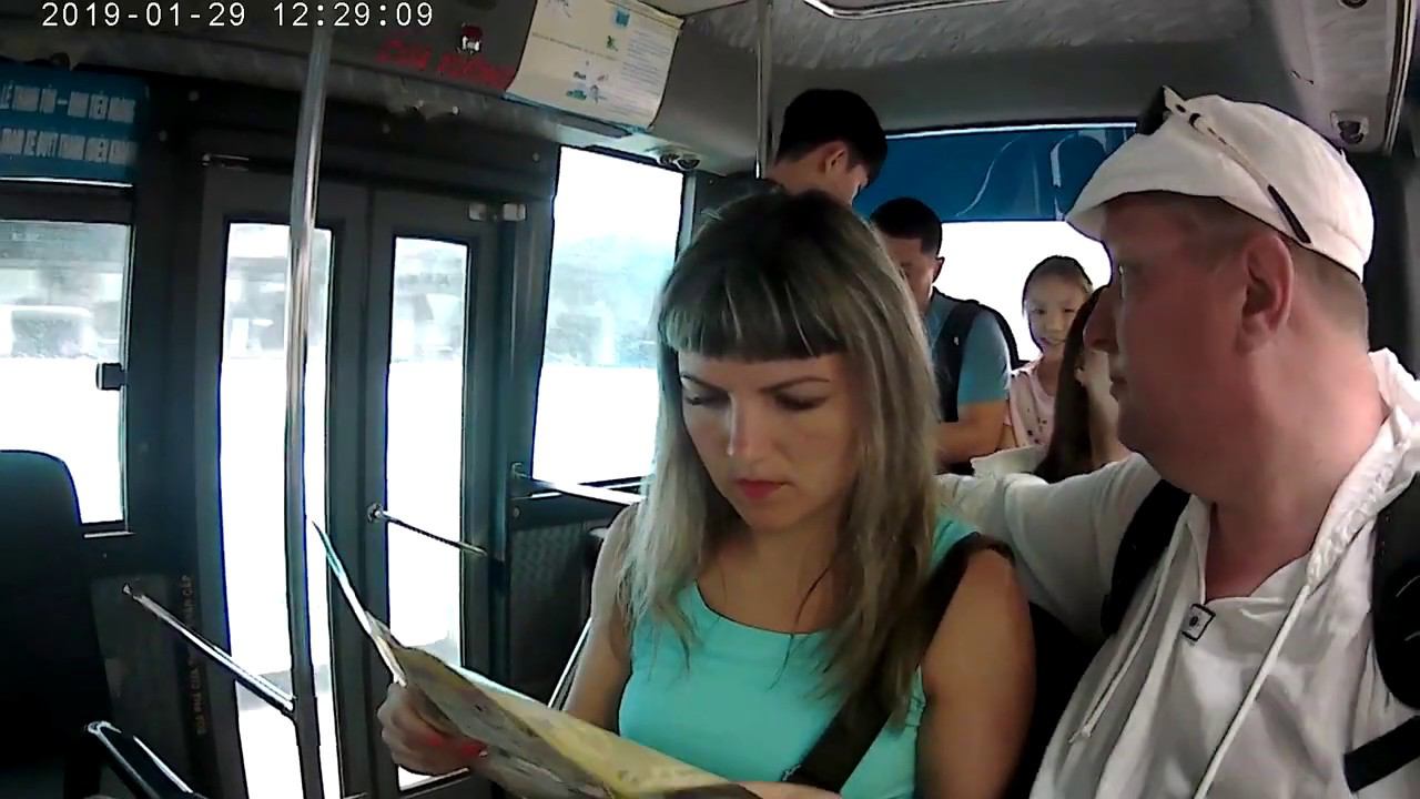 Нячанг 2019 Поездка в автобусе в сторону БигСи 8000 донгов билет = 25 рублей